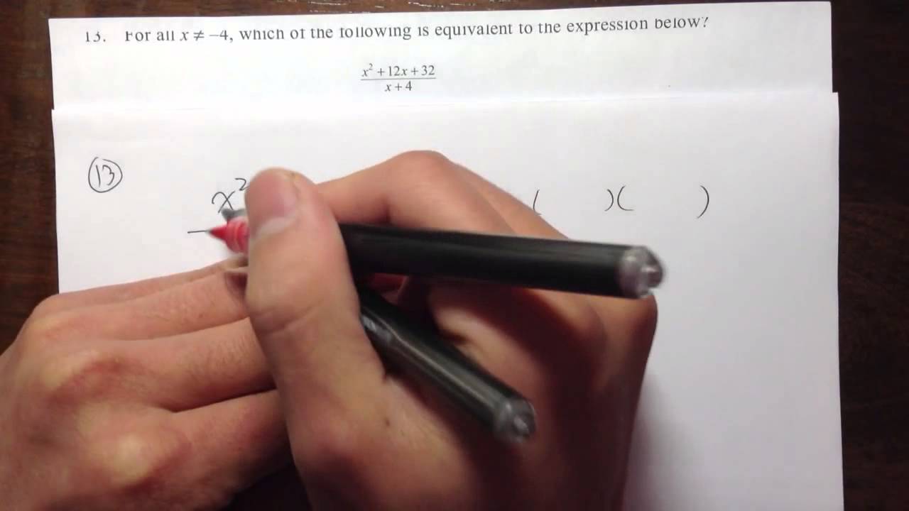 [COMPASS] (Q13.) Algebra, official practice problems - YouTube