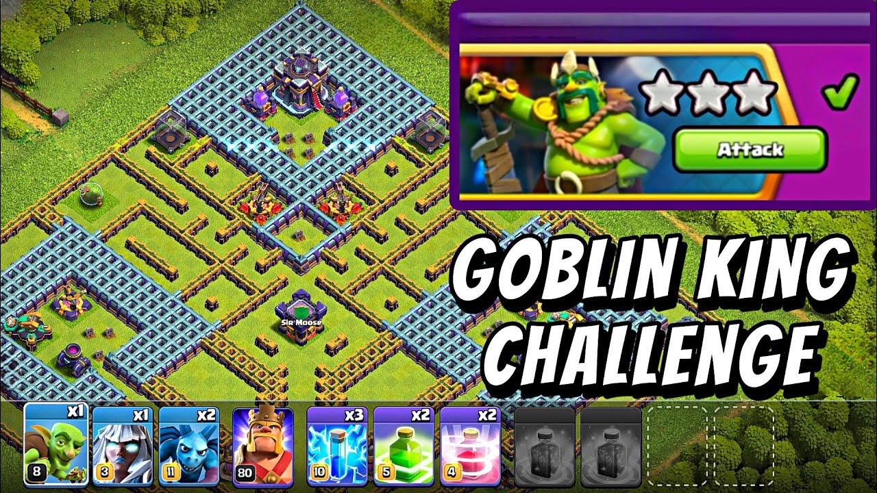 Goblin King Challenge | How to 3 Star Goblin King Challenge | Clash of ...