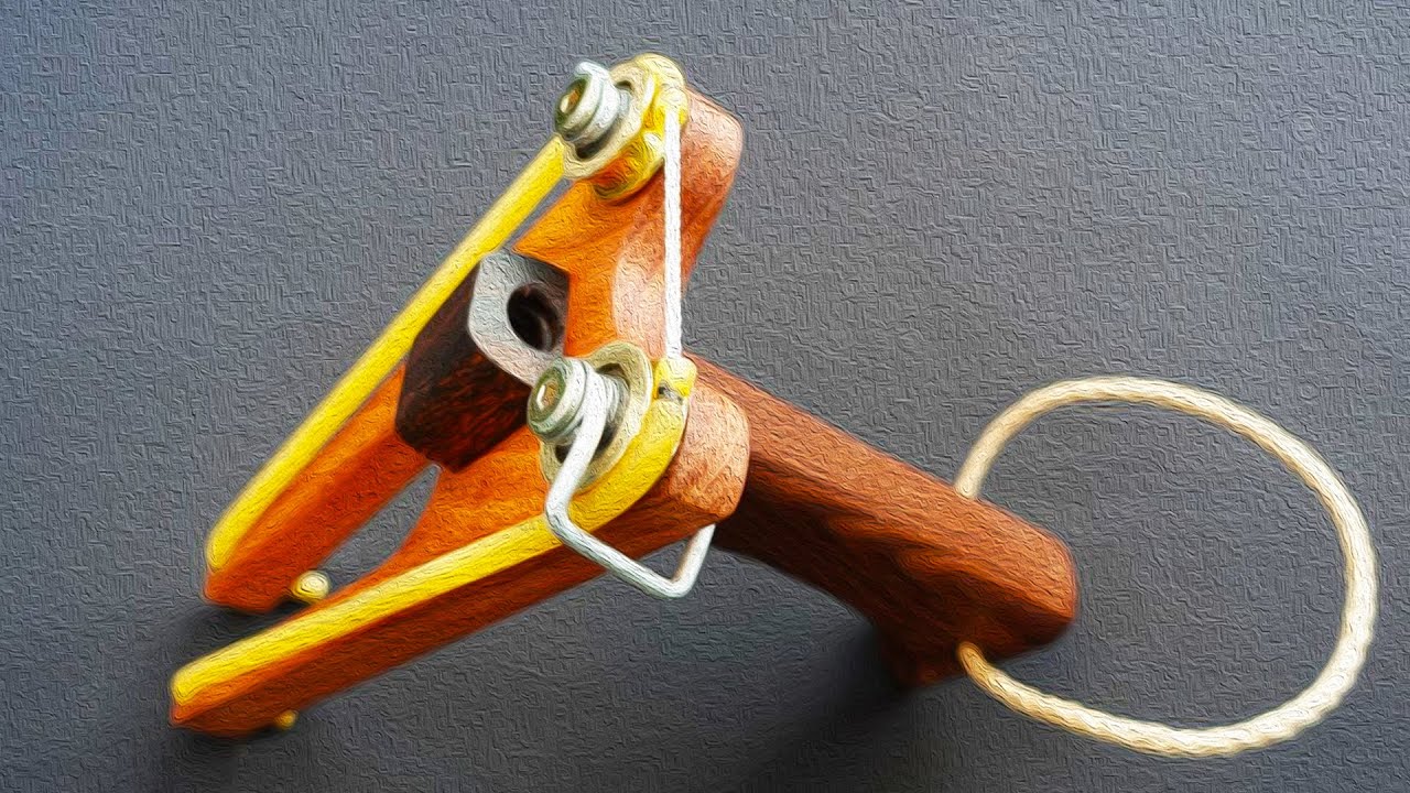 Brilliant Craftsmanship - Powerful Slingshot for Defense - YouTube