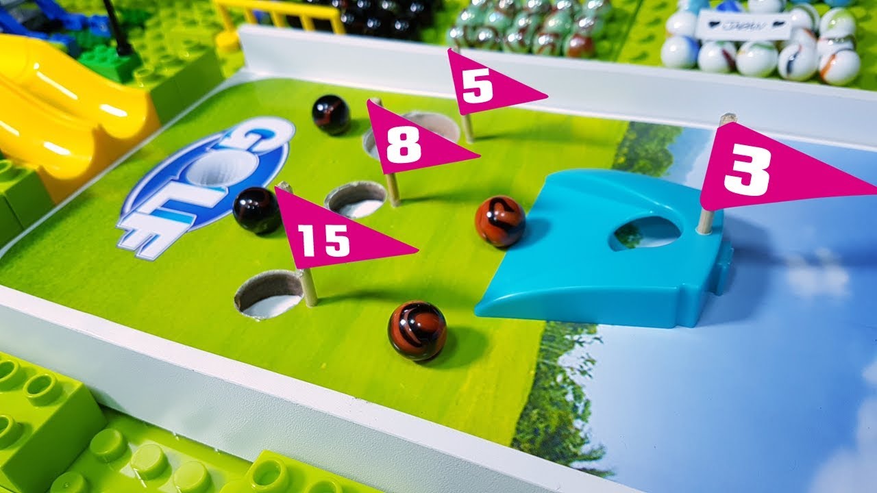 GOLF com BOLINHAS DE GUDE - Campeonato MUNDIAL - Mini Golf Marble - YouTube