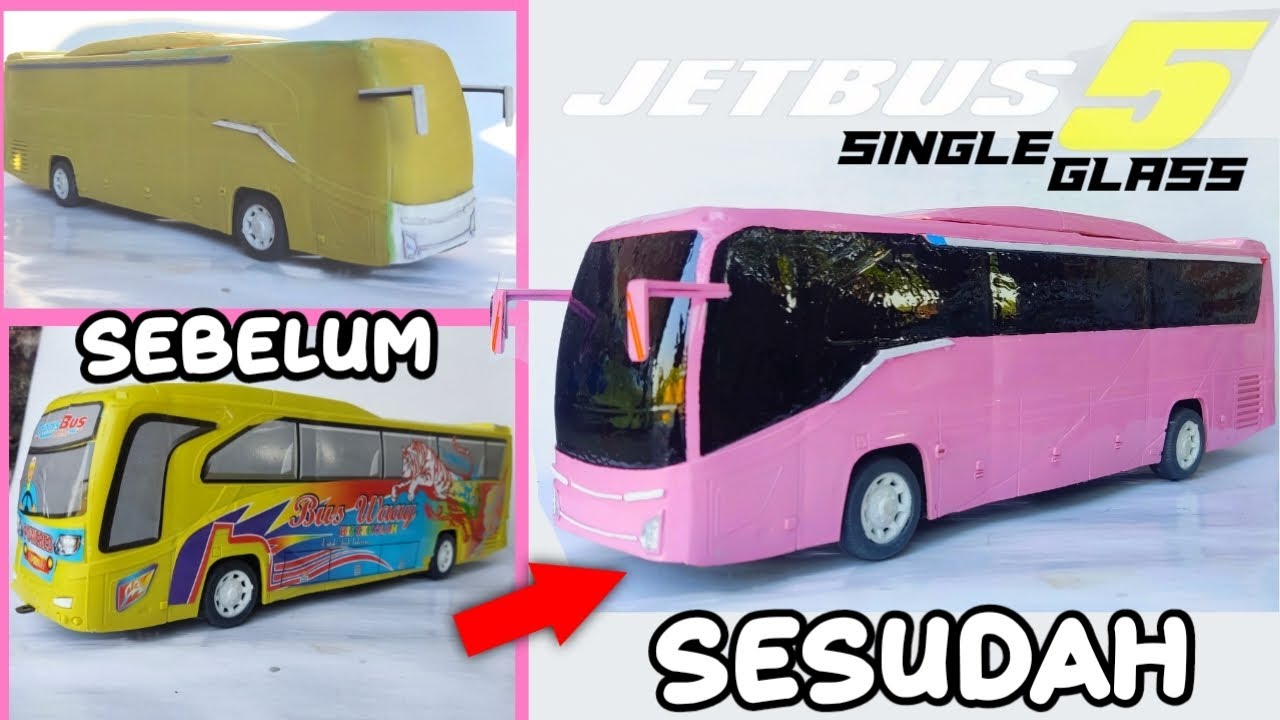 CARA MEMBUAT MINIATUR BUS JB5 DARI BUS PLASTIK - YouTube