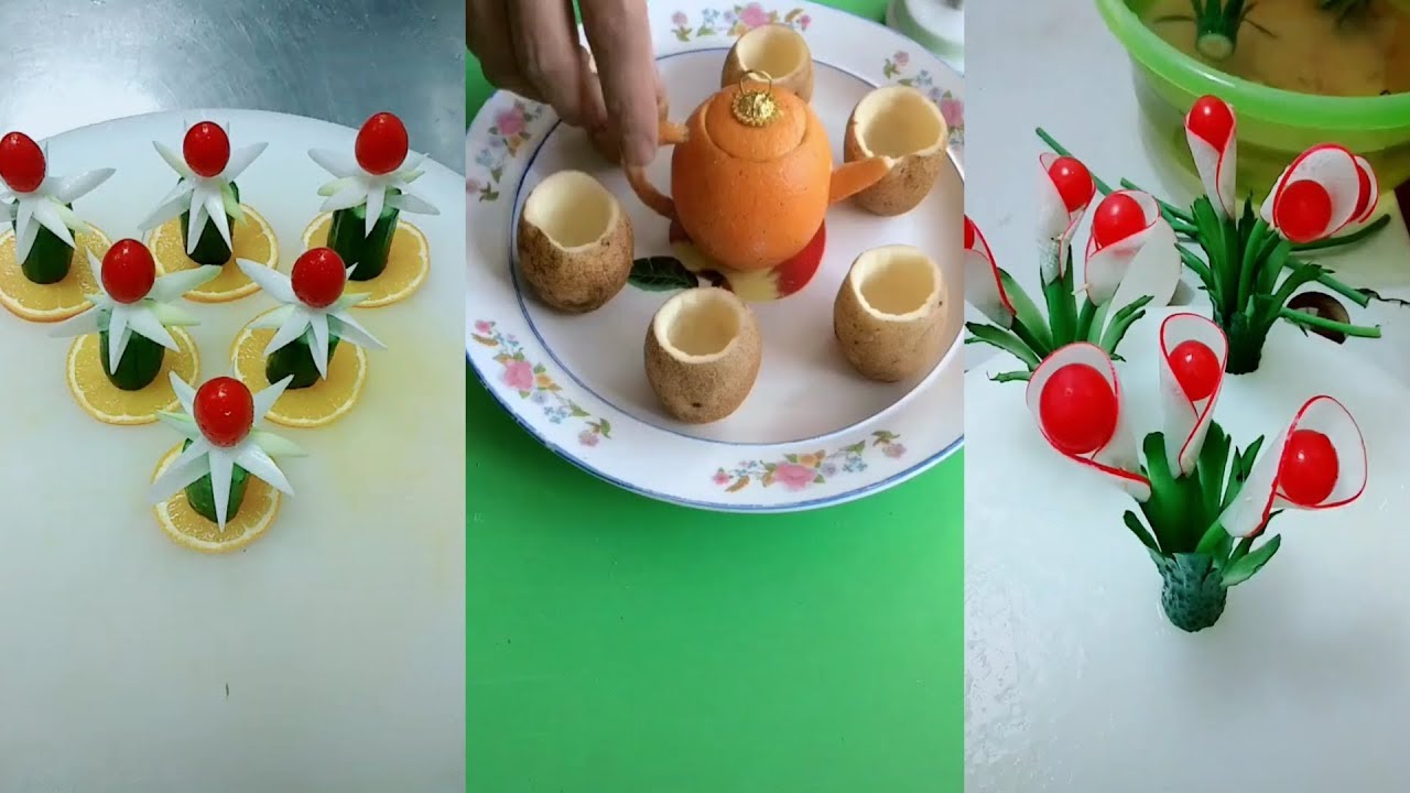 14 Amazing Fruits & Veggies Cutting Tricks Creative Food Arts - YouTube