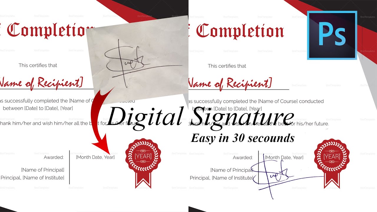 How to Create a Digital Signature Easy for Document in 30 Second - YouTube