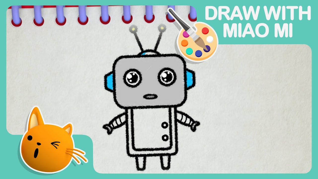 Draw with Miao Mi - Robot | Learn Mandarin for Kids - YouTube