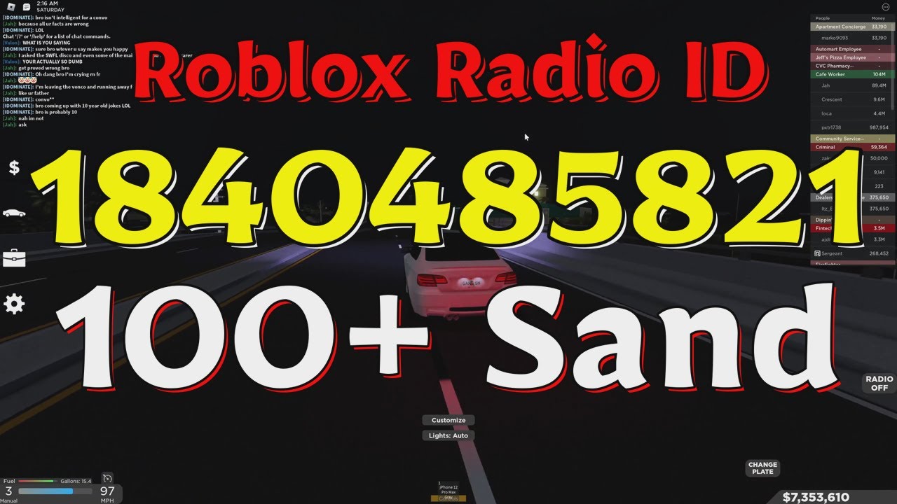 Sand Roblox Radio Codes/IDs - YouTube