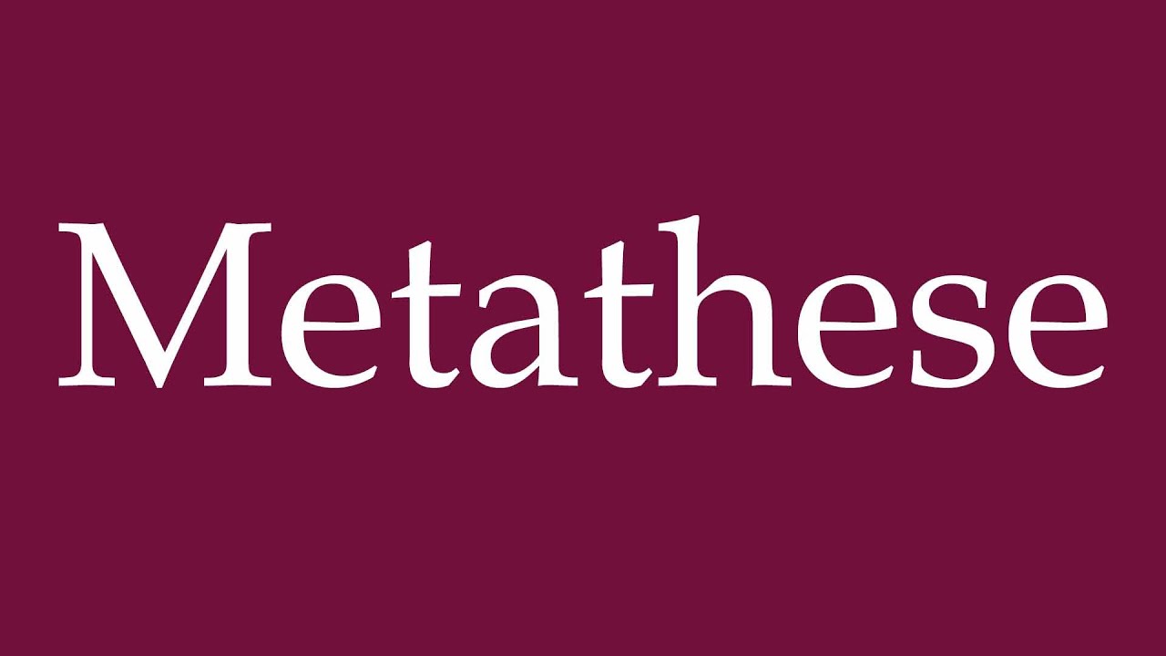 How to Pronounce ''Metathese'' (Metathesis) Correctly in German - YouTube