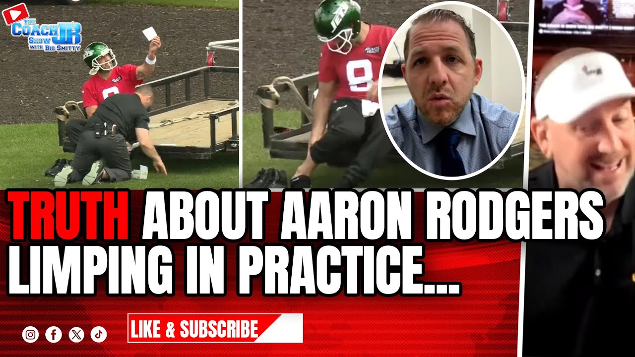 TRUTH ABOUT AARON RODGERS LIMPING IN PRACTICE | THE COACH JB SHOW WITH ...