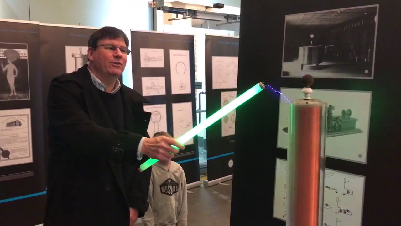 Mickey with Tesla coil - YouTube