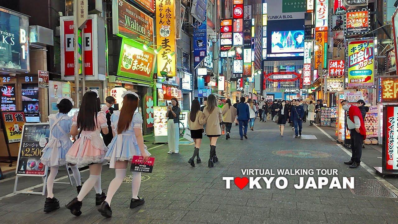 TOKYO CITY TRAVEL 14 - WALKING TOUR Shinjuku, Kabukicho, Omoide Yokocho ...