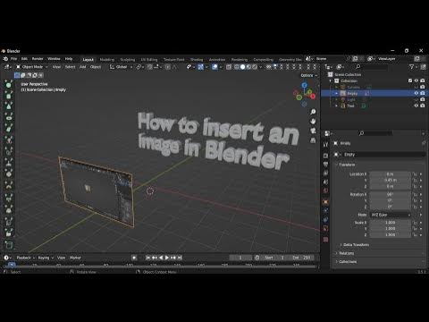 How to insert an image in blender? - YouTube