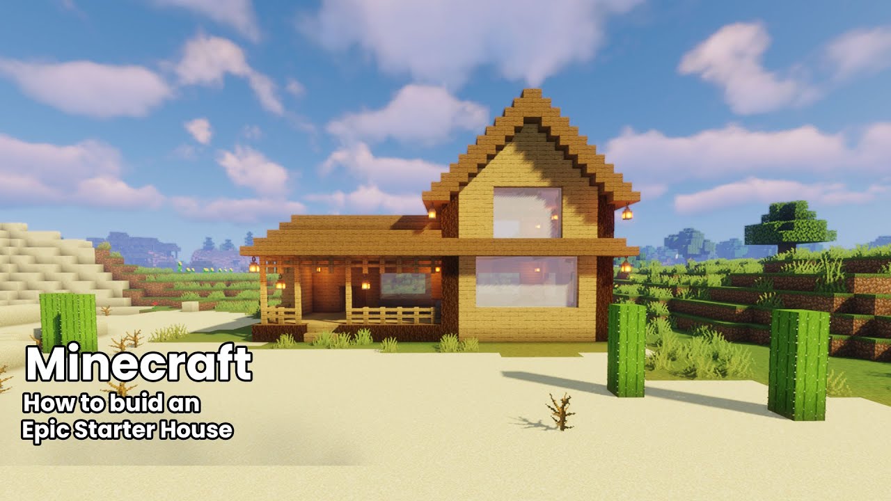 Minecraft: How To Build an Epic Starter House Tutorial | How to build ...
