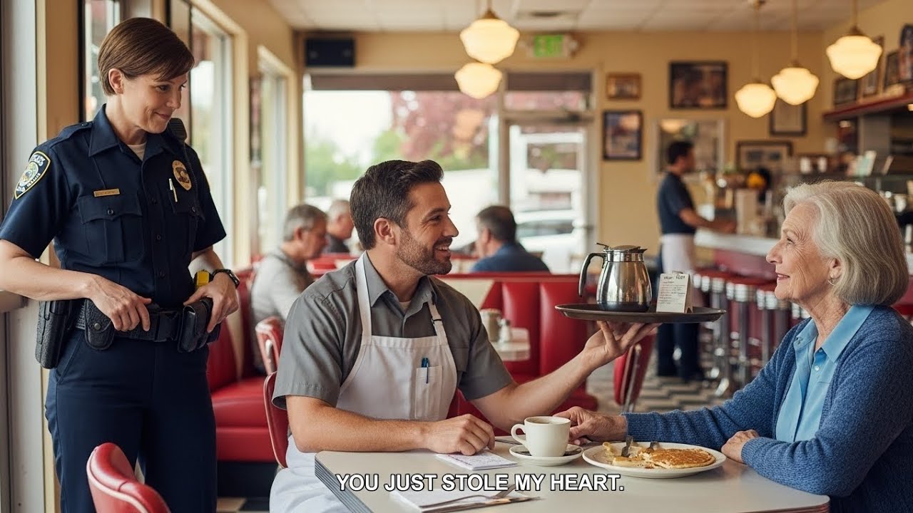 Female Cop Heard the Waiter Single Dad Speaking to His Mama — “You Just ...