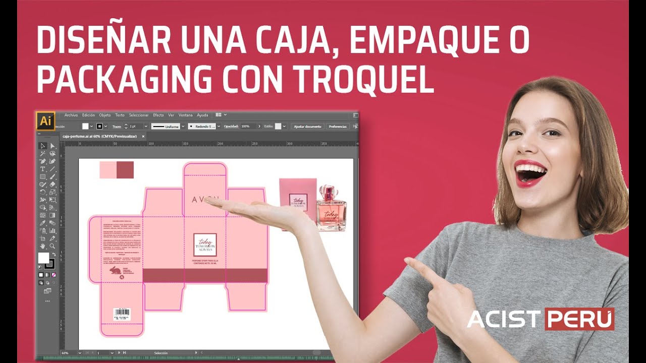 Diseñar una caja, empaque o packaging primario en adobe illustrator con ...