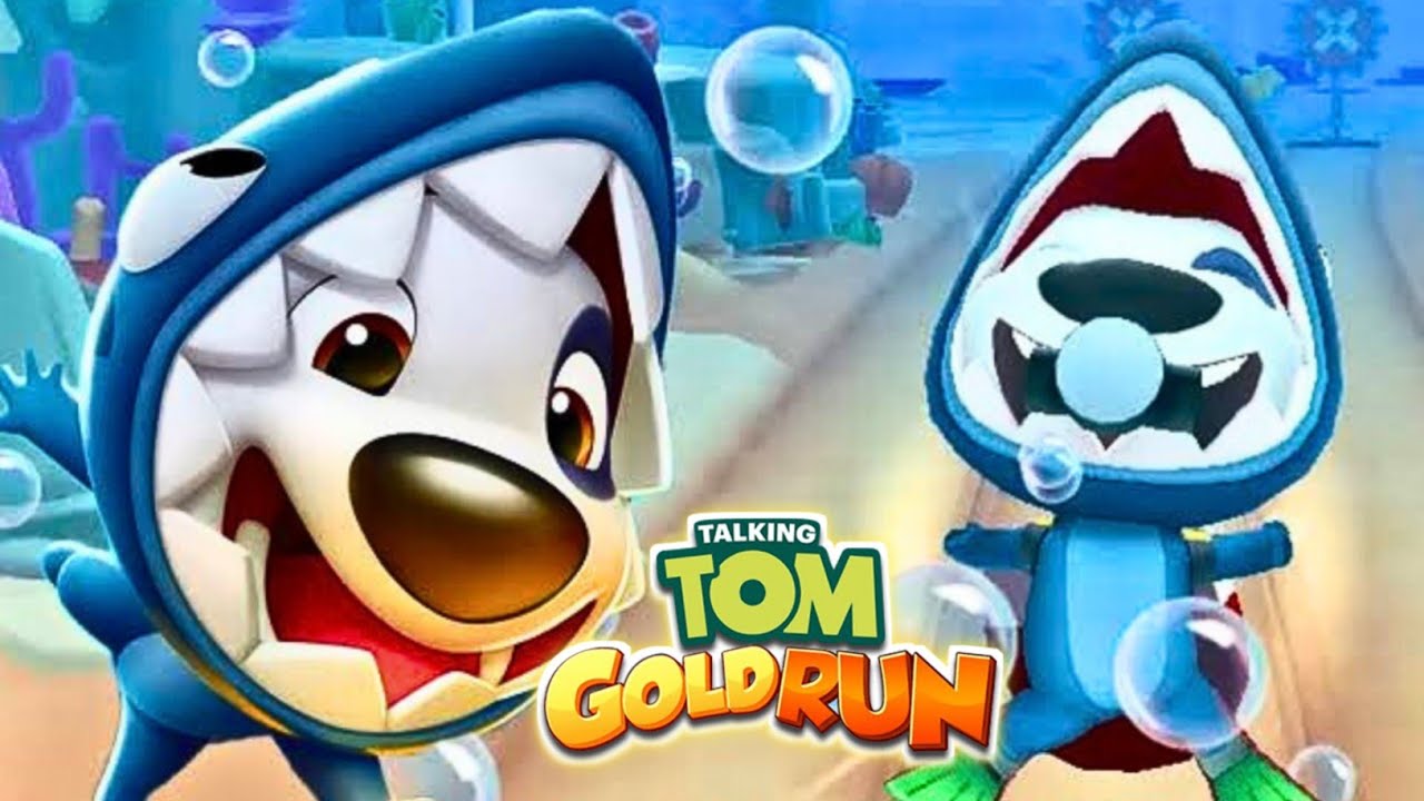 Talking Tom Gold Run | Shark Hank Collects Sea Star & Coins | - YouTube