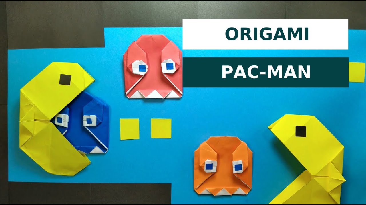 ORIGAMI PAC-MAN ОРІГАМІ ПАК-МЕН - YouTube