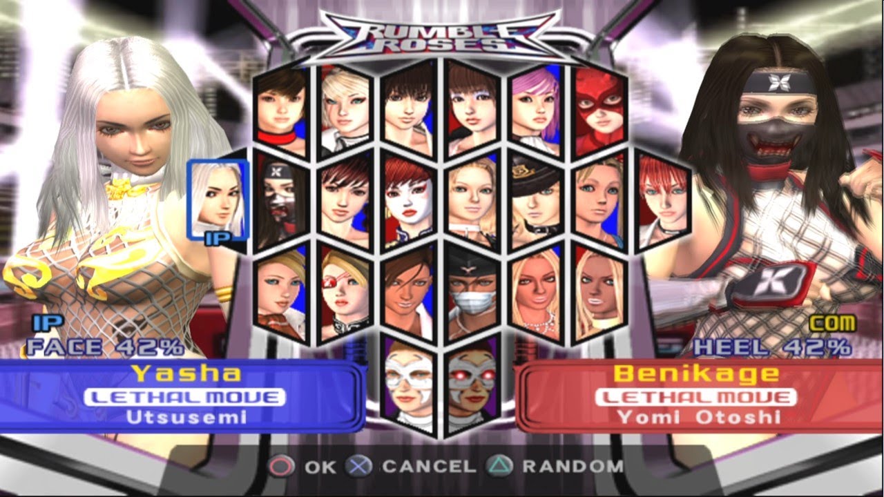 リョナプレイ) ランブルローズ 夜叉 vs 紅影 OHM Ryona Play) Rumble Rose Yasha vs Benikage ...