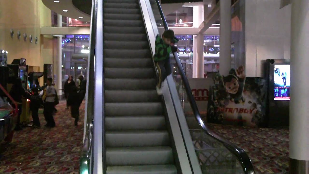 Super Slide down escalator - YouTube