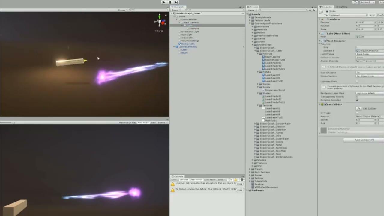 SHADER LASER как сделать простой лазер в игре UNITY (шейдеры для чайников) учебник для ...