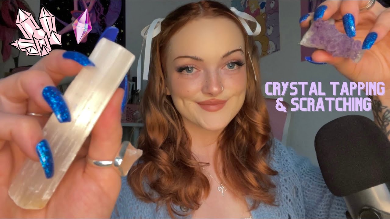 ASMR | Crystal Tapping & Scratching 💎🤍 - YouTube