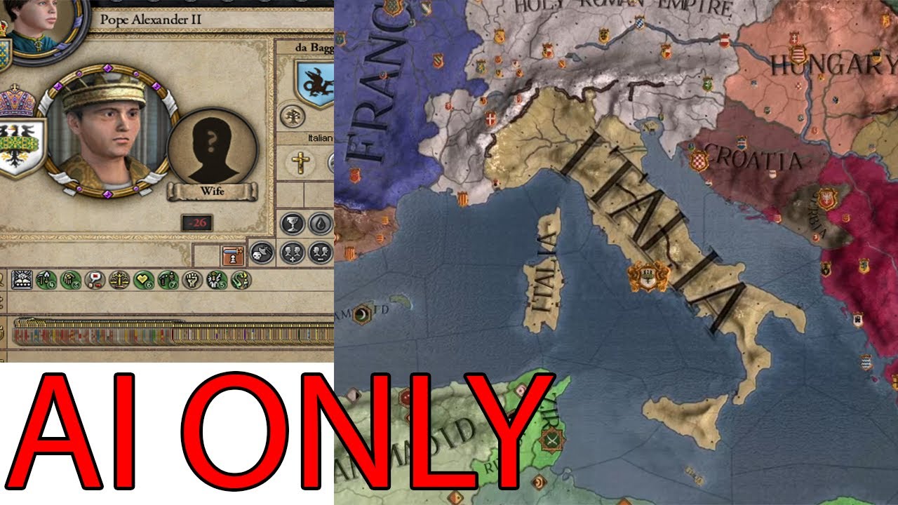CK2 Timelapse but the Pope owns Italy - YouTube