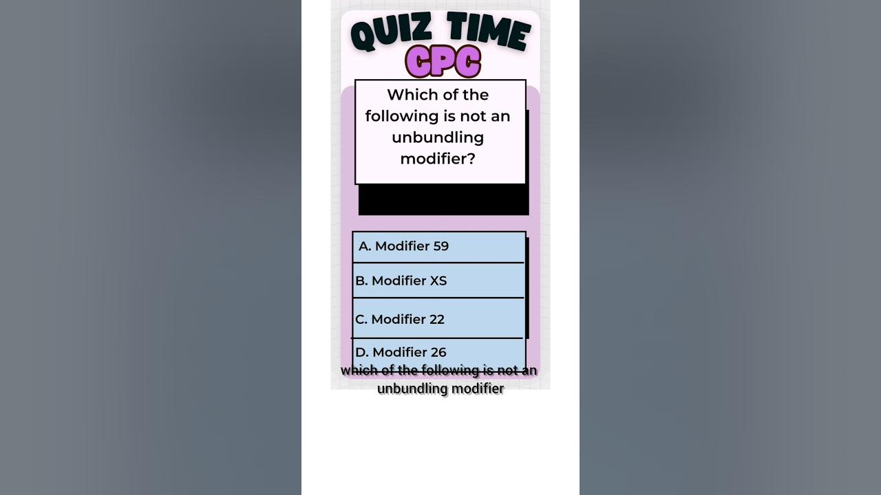 CPC Exam Prep Question on Modifiers #medicalcoding #shorts - YouTube