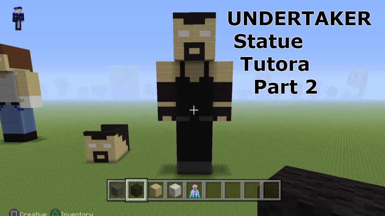 Minecraft Tutorial - How To Make a WWE UNDERTAKER Statue part 2 - YouTube