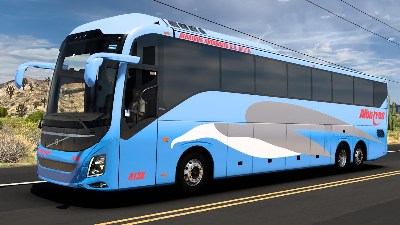 Viaje de Caborca a Puerto Peñasco | Autobuses Albatros | Volvo 9800 2021 | American Truck ...