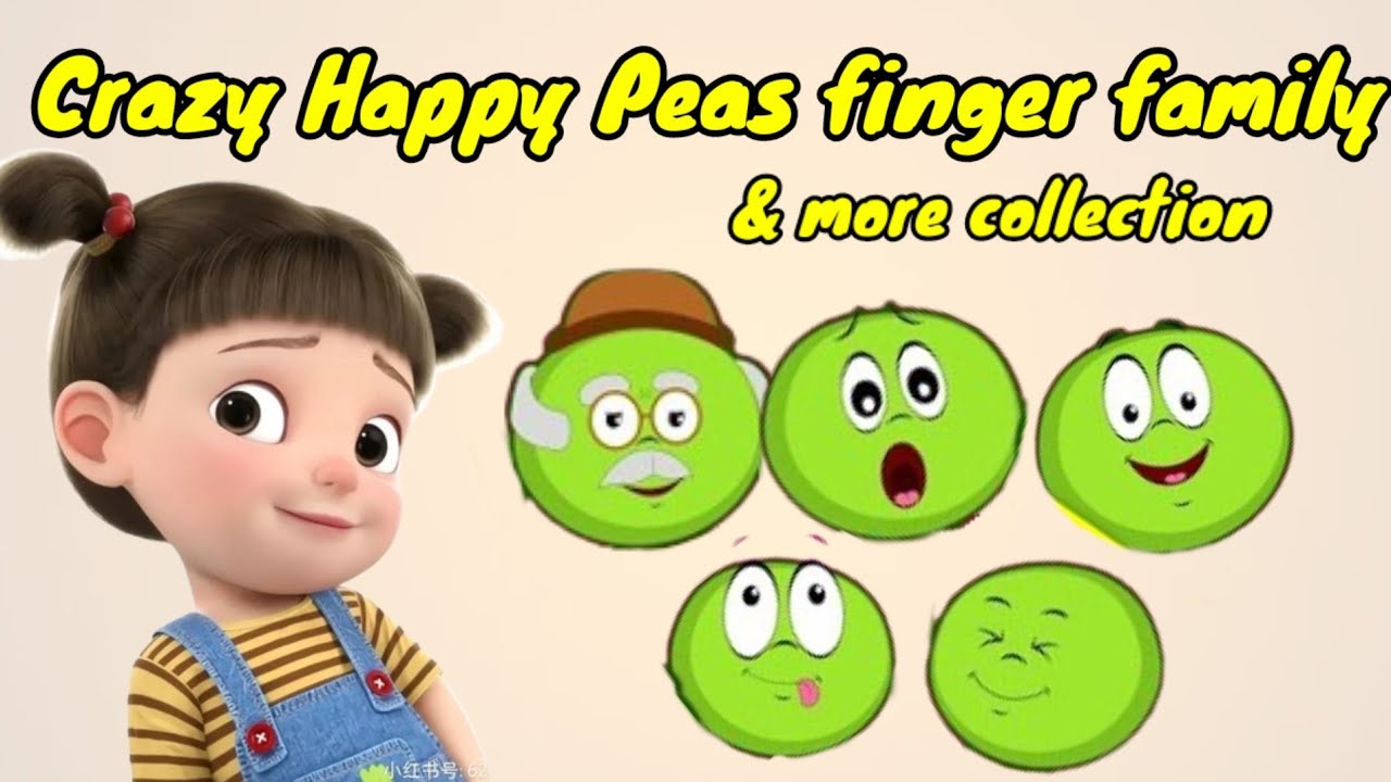 Crazy Happy Peas Finger Family Song | Top 5 Peas Finger Family ...