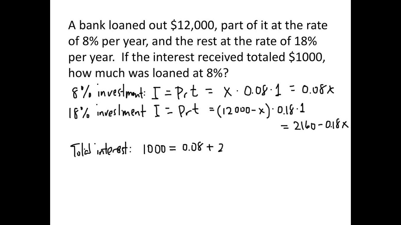Example: Interest Problem (Linear) - YouTube