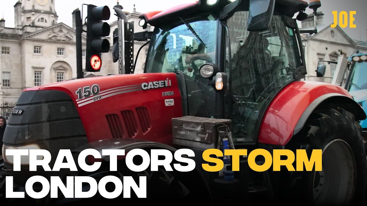 Furious farmers descend on Central London - YouTube