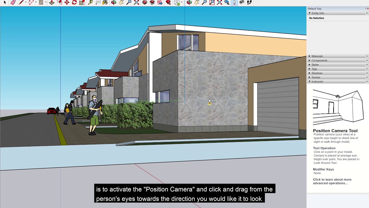 SketchUp Camera View and Look Around Tools - YouTube