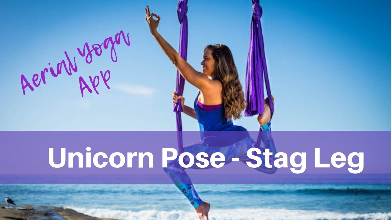 Aerial Yoga Beginner Pose: Unicorn Stag Leg - YouTube