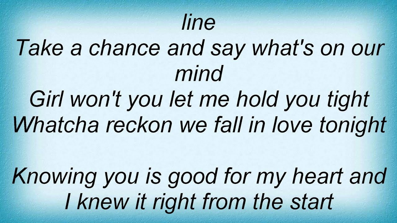 Josh Turner - Whatcha Reckon Lyrics - YouTube