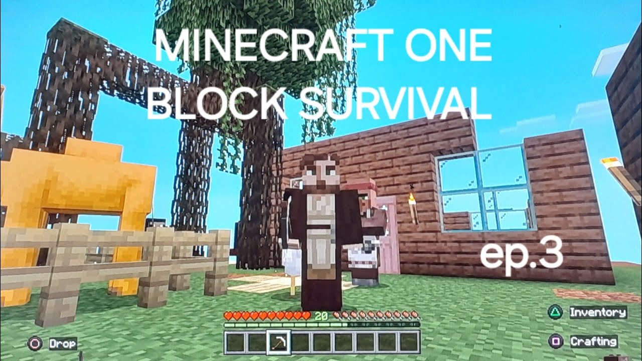 BUILDING A HOUSE ON ONE BLOCK SURVIVAL ep.3 - YouTube