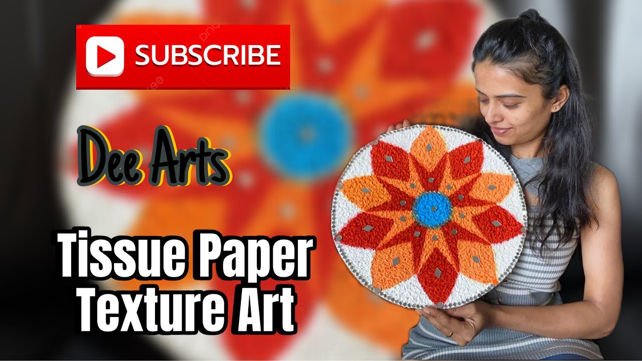 Beautiful Tissue Texture Art on Cardboard 🌀 - YouTube