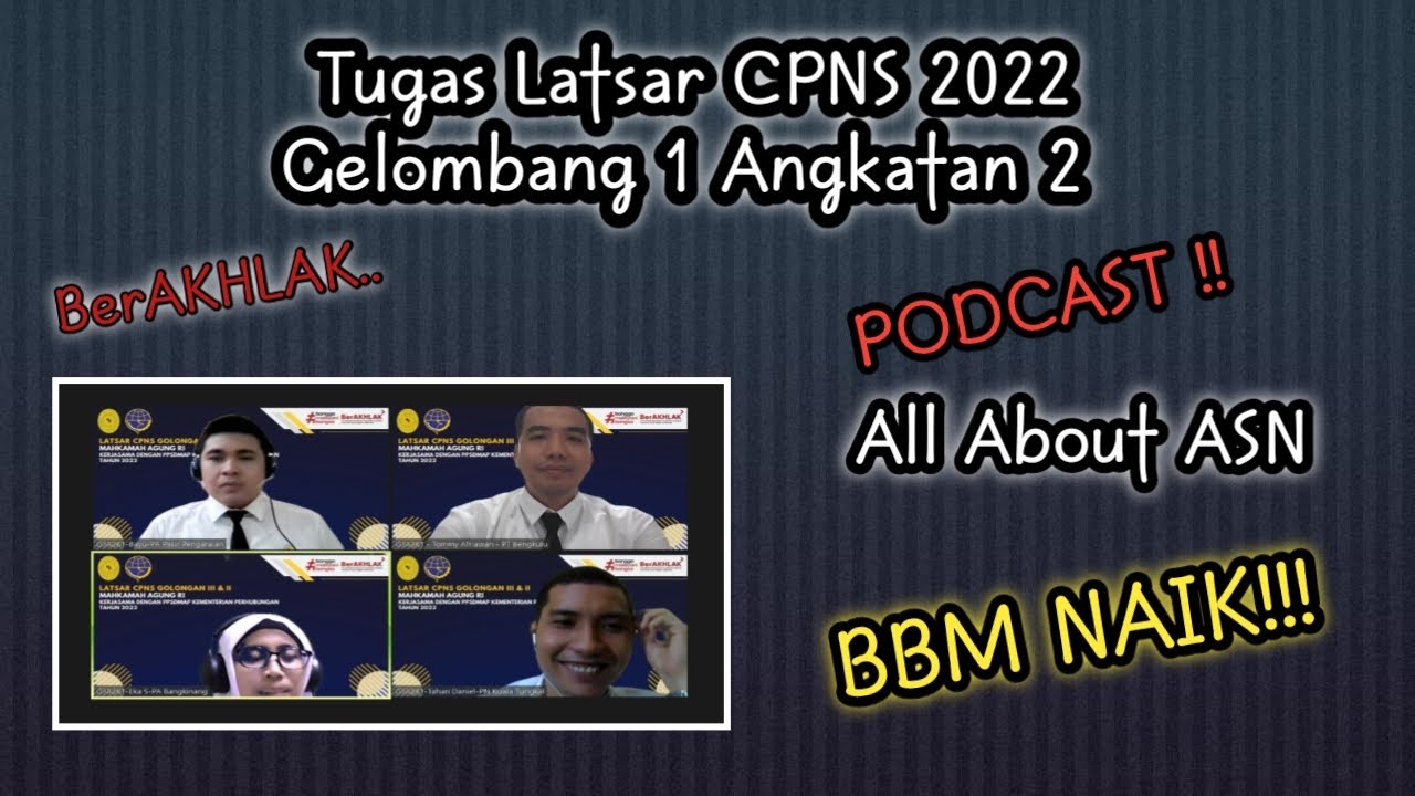 Podcast : All About ASN Tema: Substansi BerAKHLAK : BBM Naik - YouTube