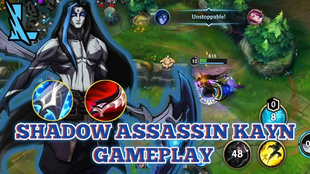 SHADOW ASSASSIN KAYN | NEW CHAMPION GAMEPLAY| WILD RIFT - YouTube