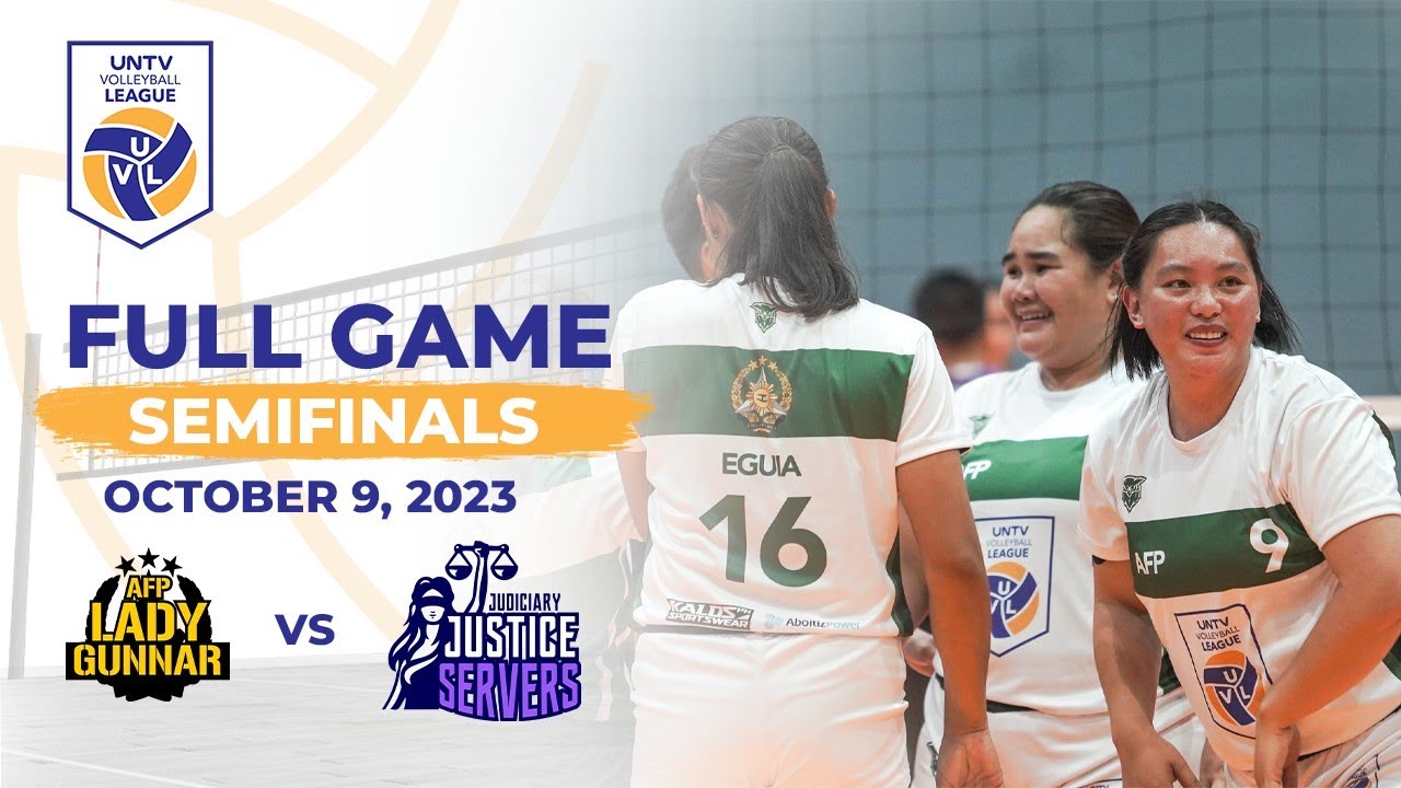 UNTV Volleyball League Semis: AFP Lady Gunnar vs Judiciary Justice ...