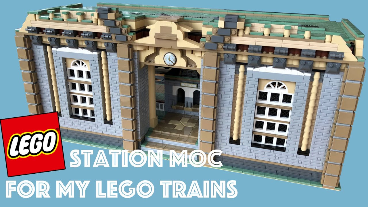 Lego MOC Bahnhof / Station - YouTube
