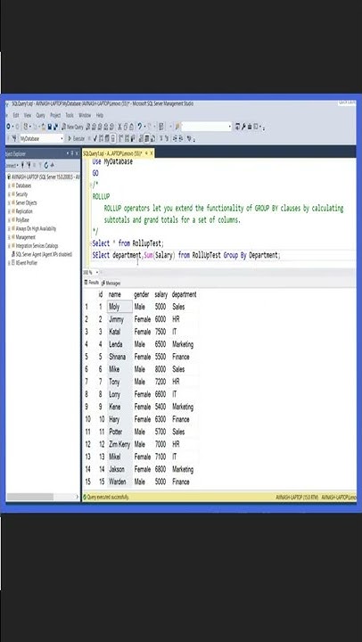 SQL ROLLUP || SQL Interview Question - YouTube