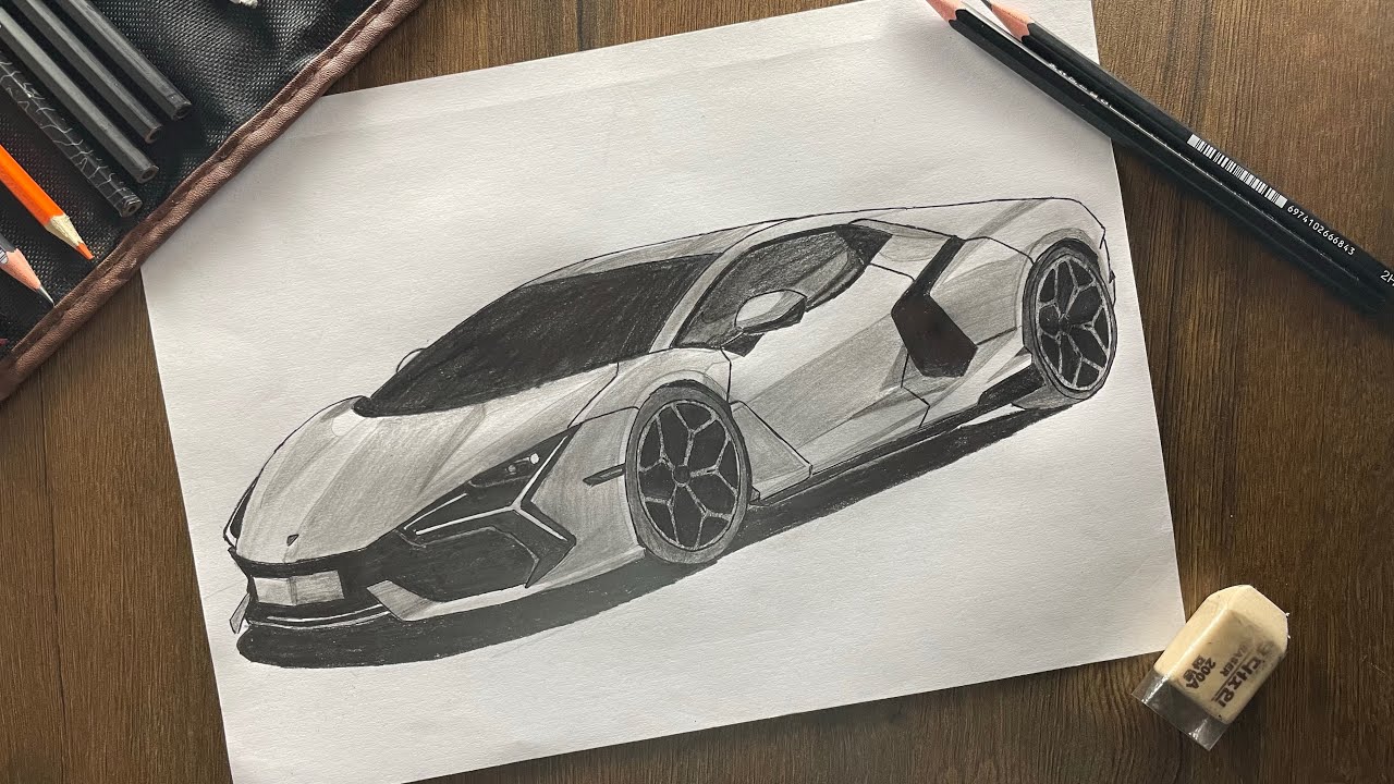 Lamborghini Revuelto Pencil Sketch - YouTube