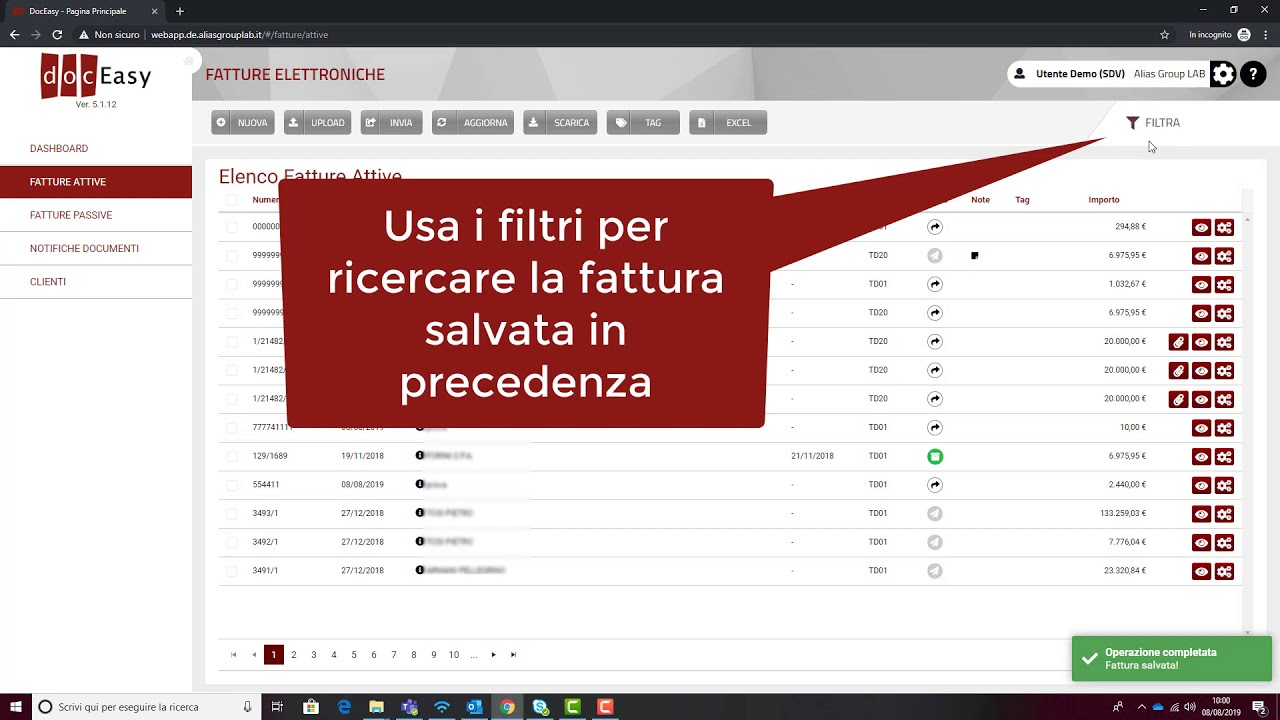 DocEasy - Tutorial 1 - Duplicare una fattura - YouTube