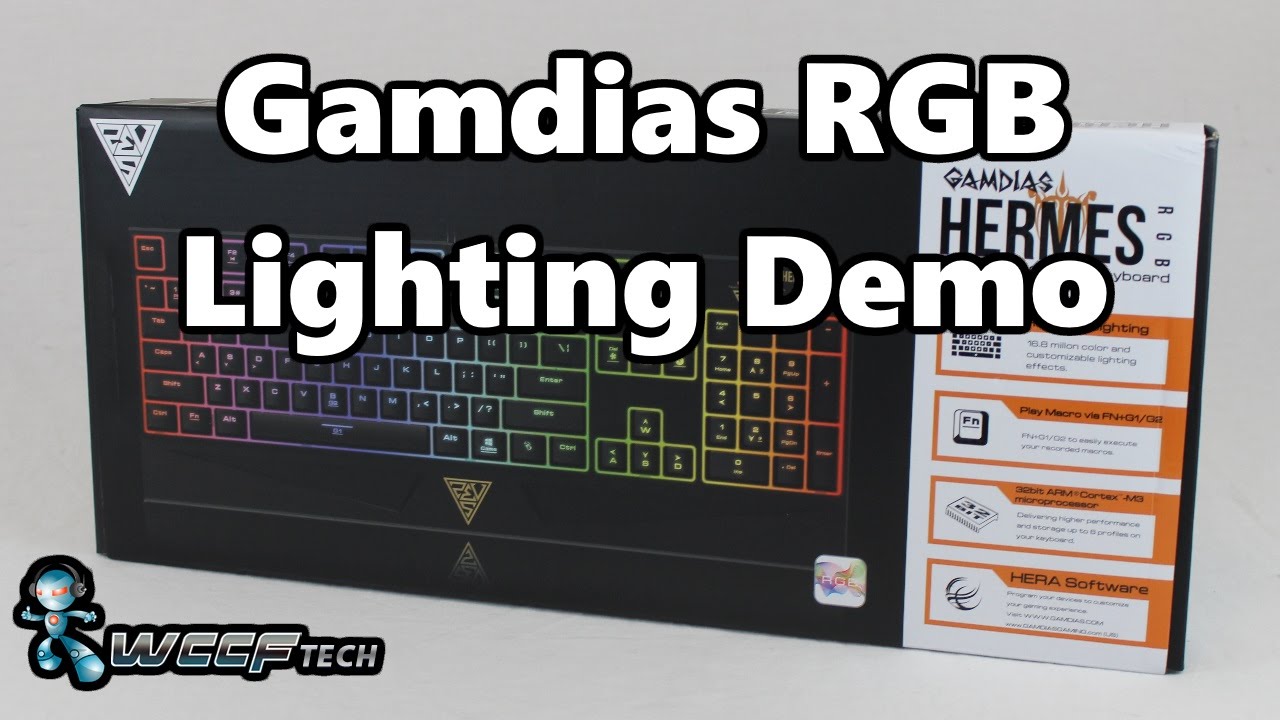 Gamdias Hermes RGB Lighting Demo - YouTube