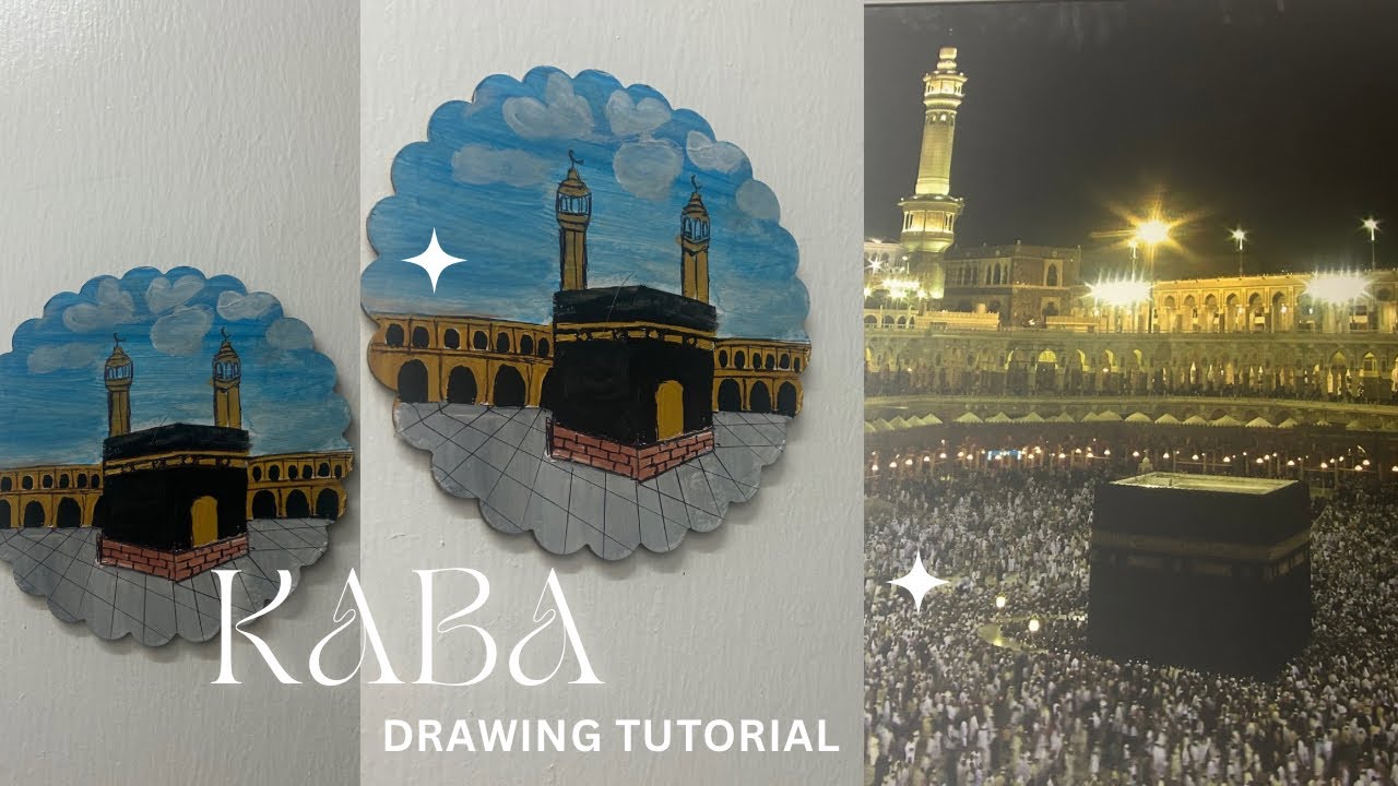 Kaaba Drawing video##easy drawing kaba on cardboard @IvoosDiarys - YouTube
