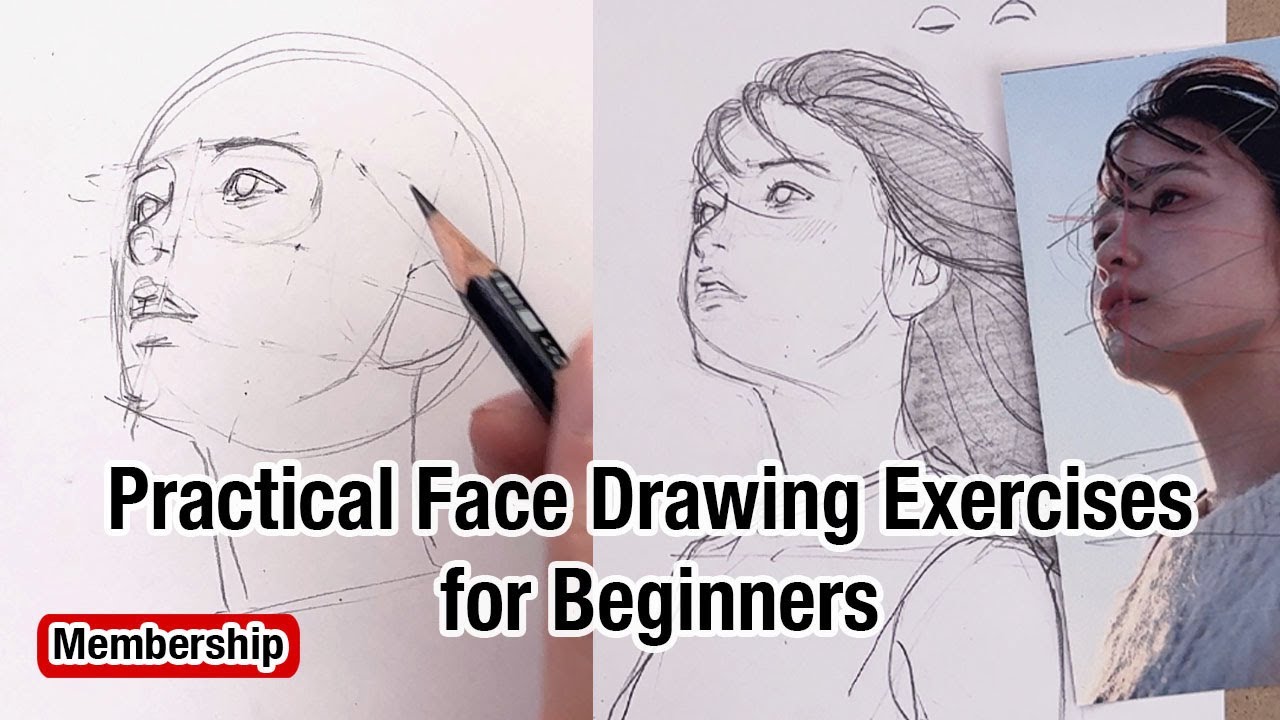 Practical Face Drawing Exercises for Beginners - YouTube
