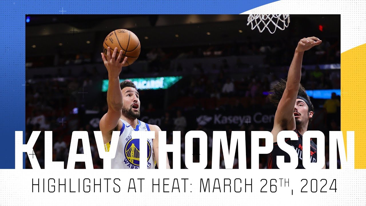 Klay Thompson highlights: Watch Warriors star score 28 points vs. Heat ...
