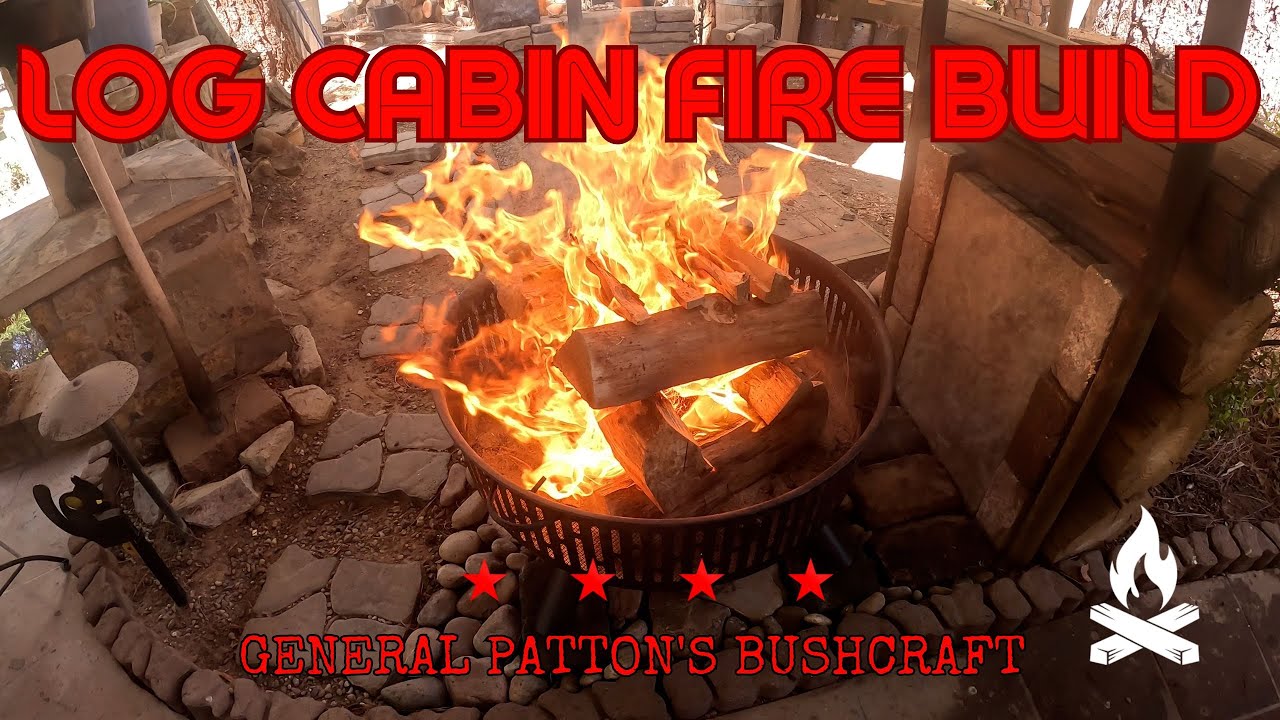 WATCH! HOW TO BUILD A LOG CABIN FIRE #diy - YouTube