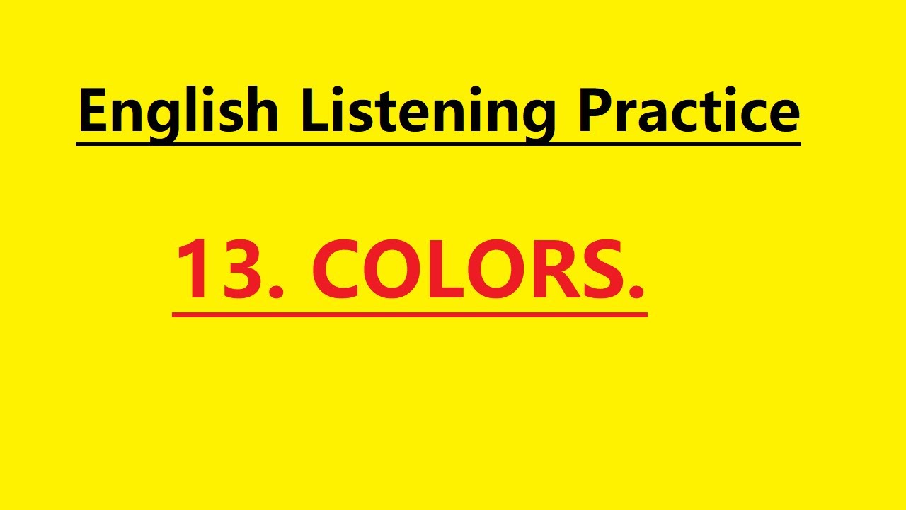 Learn English through Story - Colors - Level 1 - YouTube