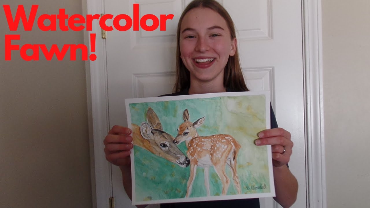 How to Paint a Fawn- Watercolor - YouTube