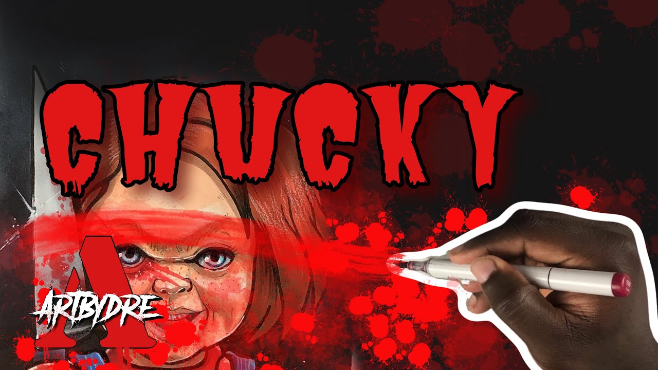 How to Draw CHUCKY with a Knife Step by Step! 🔪🎨 Chucky Face Sketch ...
